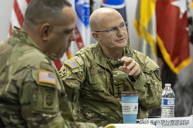 Gen. Edward M. Daley, commander of U.S. Army Materiel Command, holds a ...