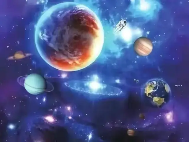 The vast universe finds that humans on earth are small. Space ...