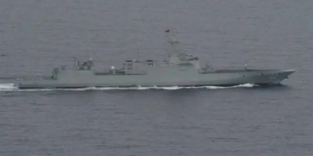 The 102 maritime formation organized by the Northern Theater Navy, including a Type 055 ...