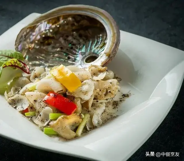 Ingredients for fried fresh abalone with truffle sauce: Australian ...