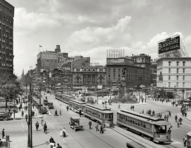 American cities a century ago (34 photos) 1. Woodward Avenue, Detroit ...
