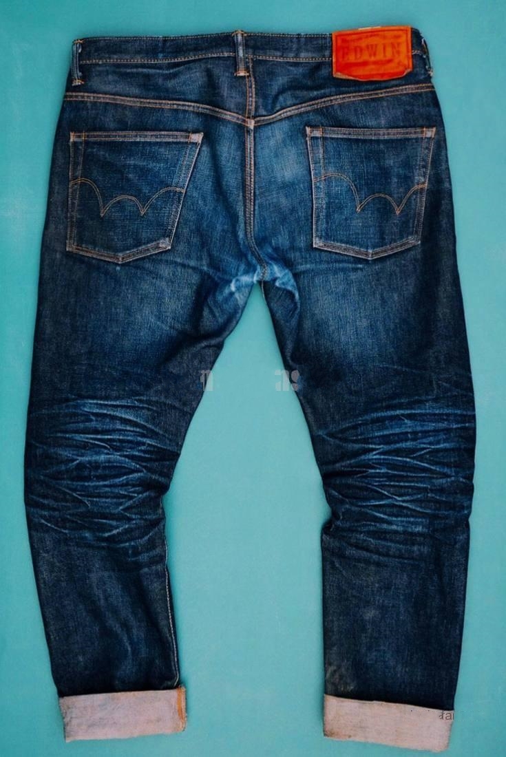 探秘牛仔裤色落篇之欧洲产EDWIN 宽松版型14OZ养365天（彩虹耳） - 标件库