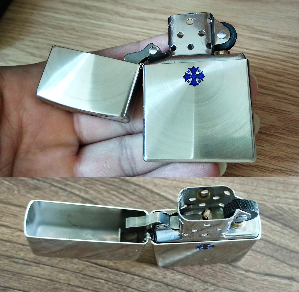 ZIPPO打火机，外壳纹路呈圆形不锈钢拉丝，装饰花纹细腻精美 - 标件库