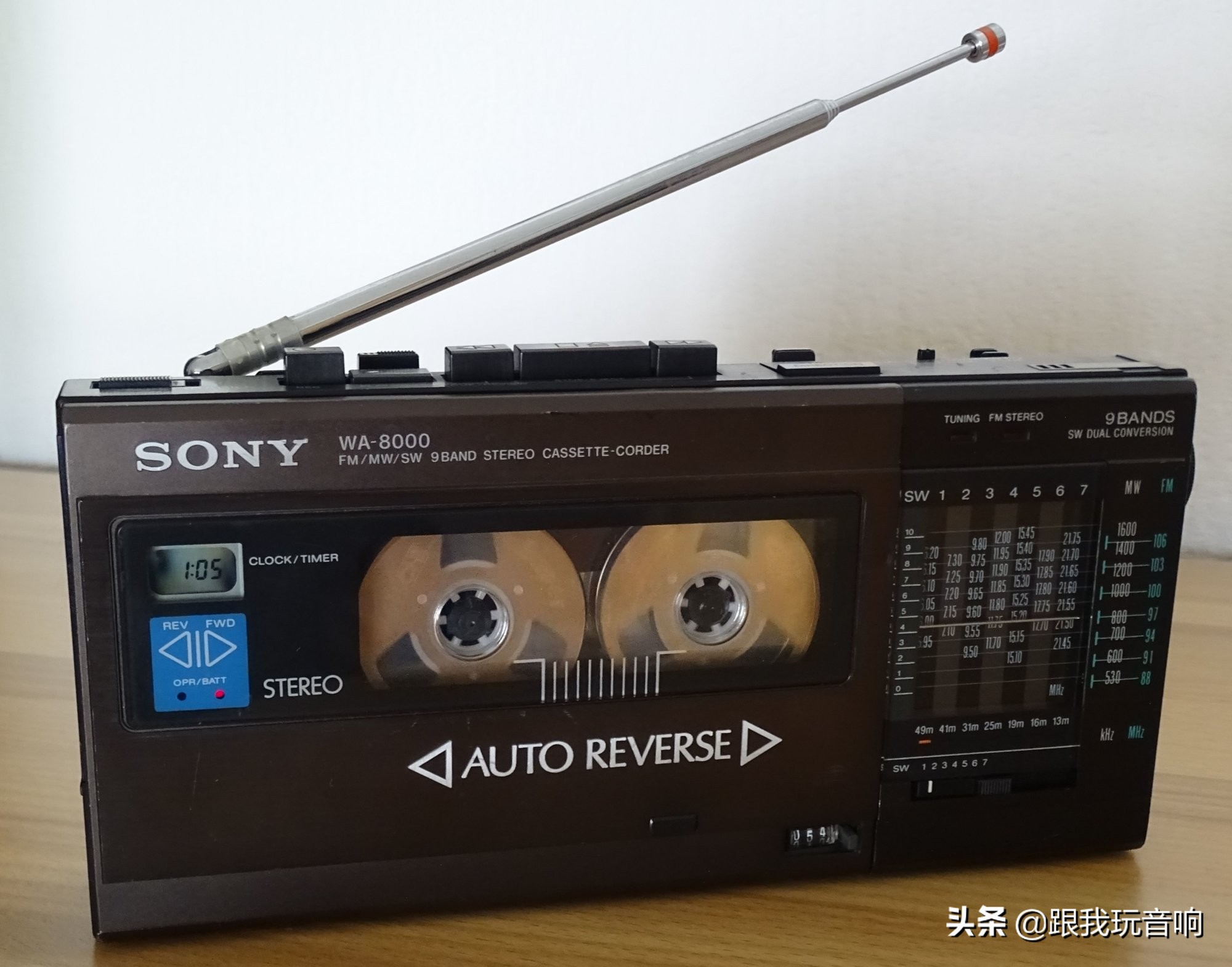 SONY WA-8000收录机 FM/SW/MW 9波段 随身听 小型收录机-今日头条