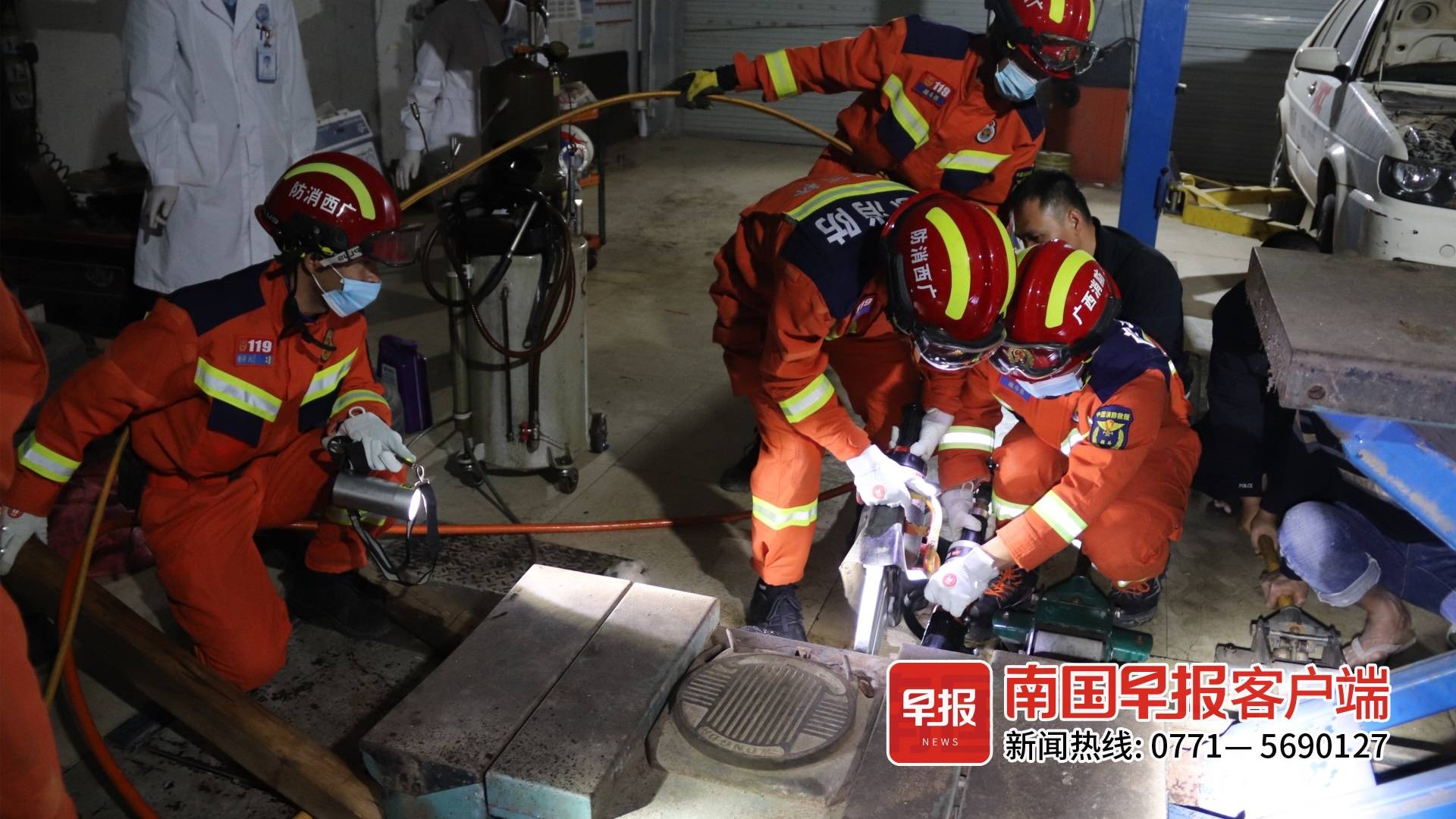 痛心！博白一汽修店升降机突发故障，一员工不幸身亡 液压汇