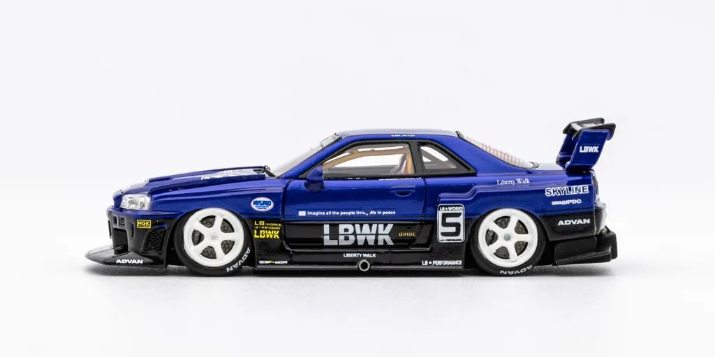剪影宽体，SW的合金LB Works GTR34模型试玩 - 标件库
