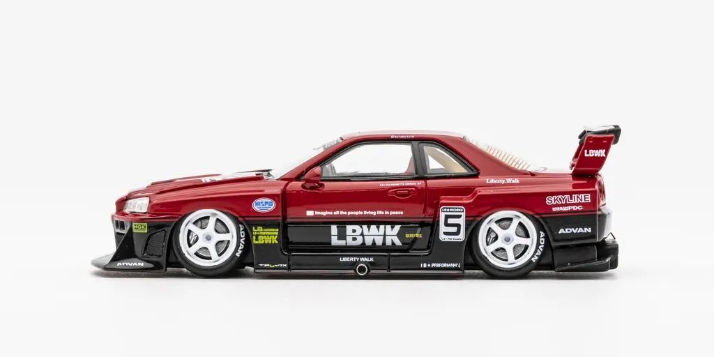 剪影宽体，SW的合金LB Works GTR34模型试玩 - 标件库