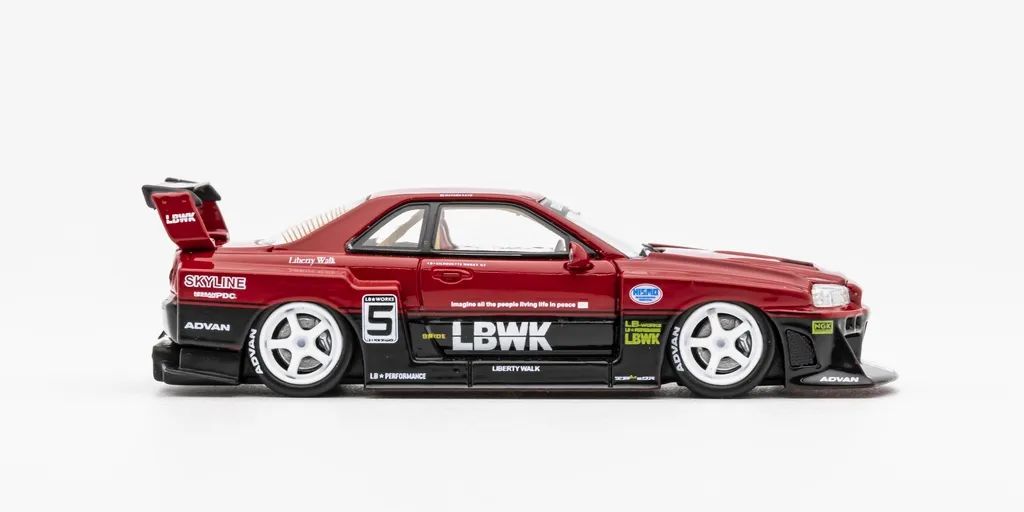 剪影宽体，SW的合金LB Works GTR34模型试玩 - 标件库